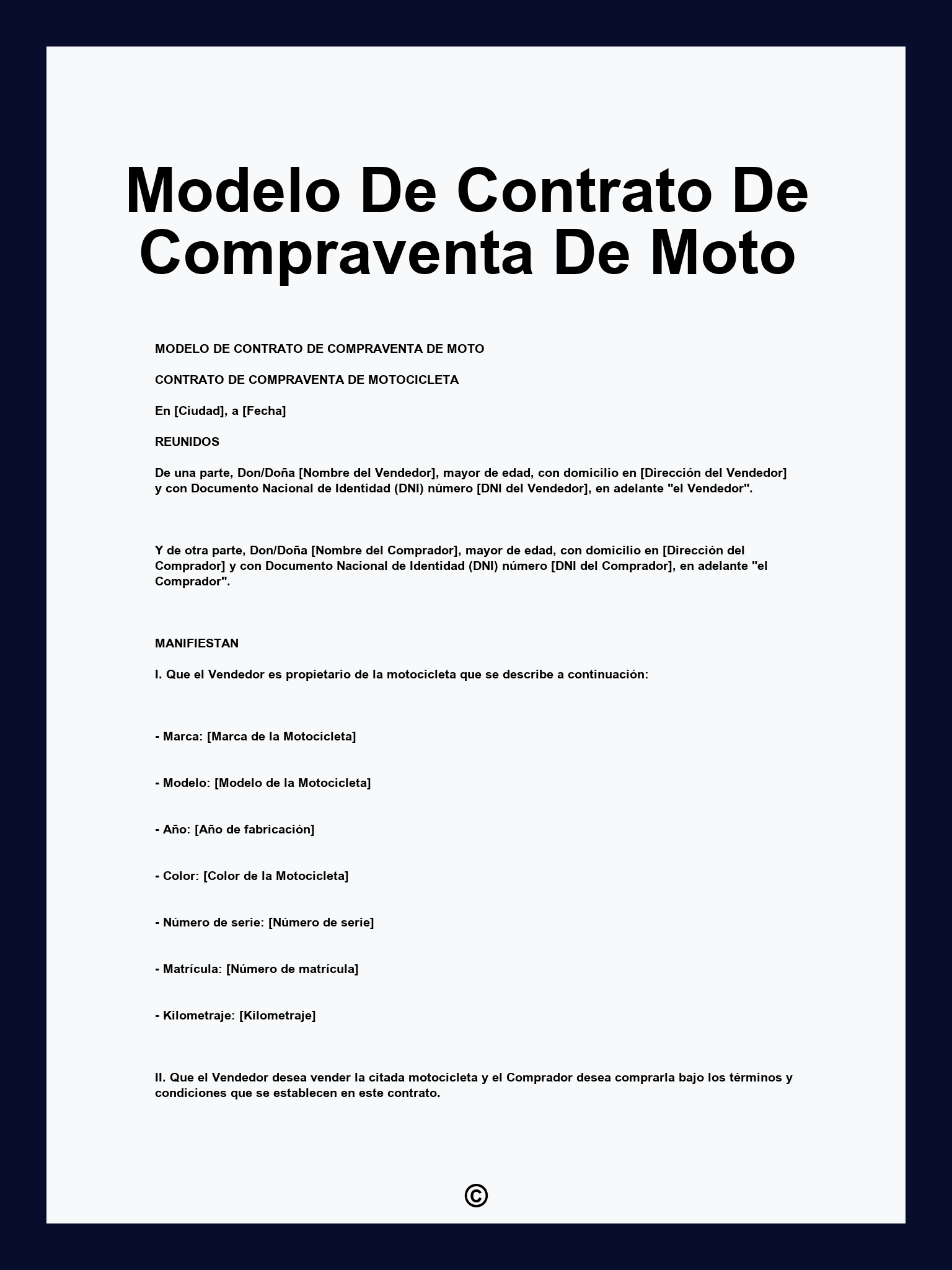 Modelo De Contrato De Compra